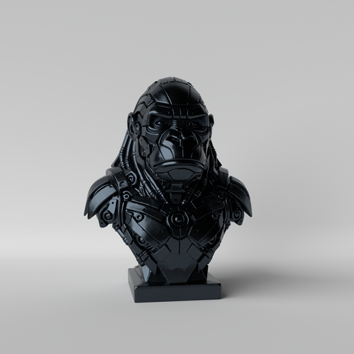 🦍 Cyber Gorilla – Futuristic Mecha Gorilla Bust・ STL File for 3D ...
