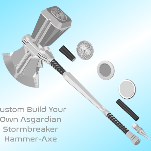 🔨 Custom Build YOUR Asgardian Stormbreaker War Hammer-Axe | Wall Mount ...