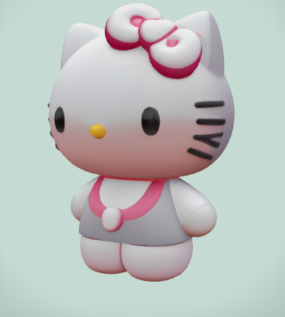 Free OBJ file Hello Kitty 👋 ・3D printable model to download・Cults