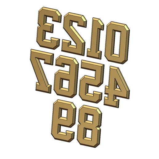 🔢 Chamfered NBA font numbers set 3D print model・ STL File for 3D ...