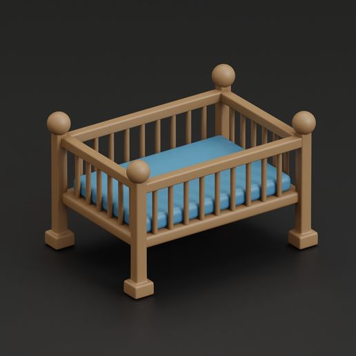 👶 Baby Crib・ STL File for 3D printing・Cults