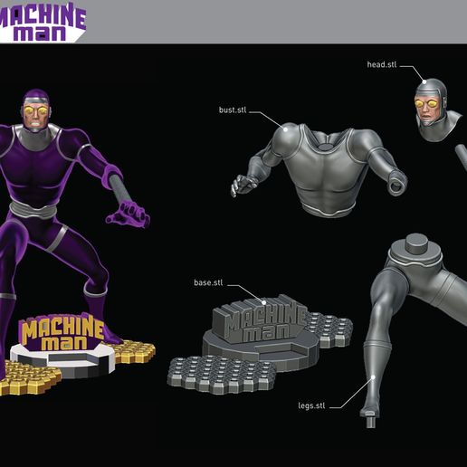 👨 Machine Man・ STL File for 3D printing・Cults