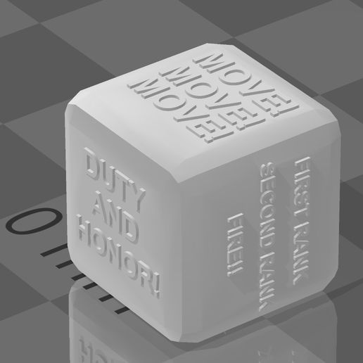 💂 Guard order dice 14mm・ OBJ File for 3D printing・Cults