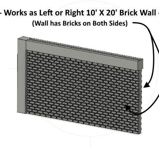 🧱 N Scale Brick Walls.....・Free 3D File for ・Cults