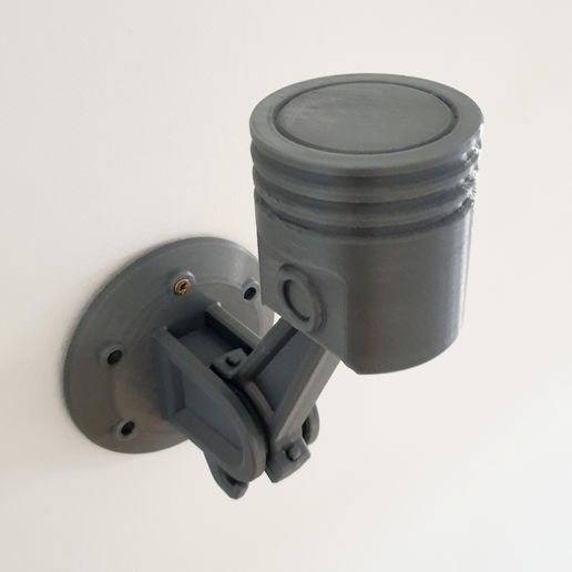 STL file Piston motorcycle helmet hanger support with secret ...