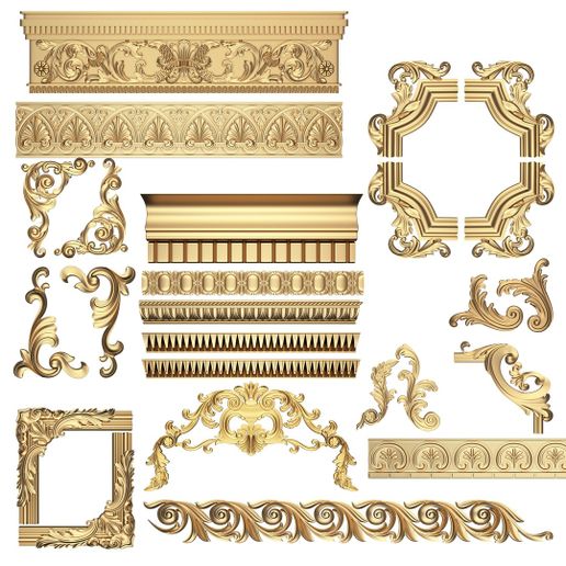 STL file Moldings Decorative legs card 33 designs 🏰 (3MF)・3D print ...