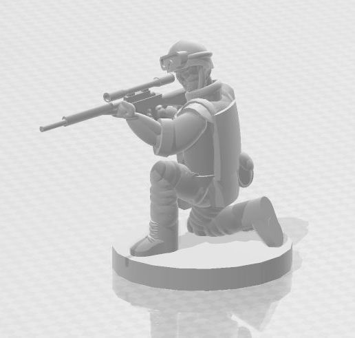 🫡 French FR.F2 marksman 1:72・ STL File for 3D printing・Cults