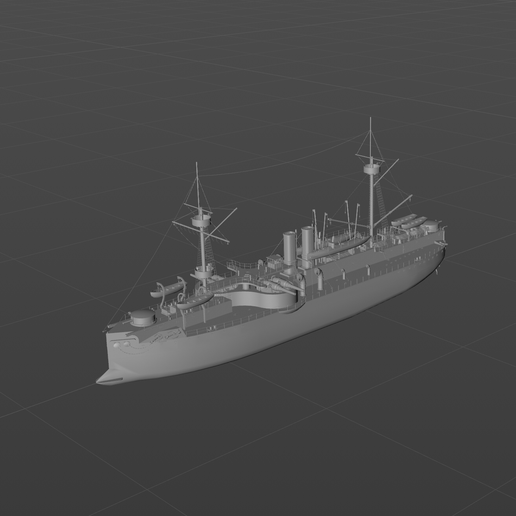 🚢 Modelo digital do navio de guerra chinês Dingyuan ironclad・Arquivo ...