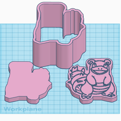 3D file Pokemon: Galarian Slowbro 3 Piece Bath Bomb Mold・3D printable model to download・Cults