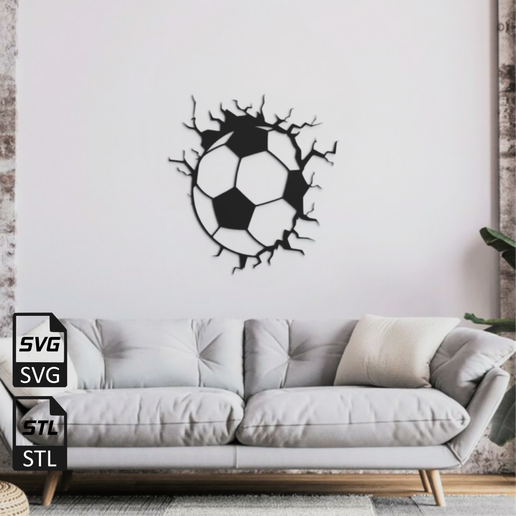 STL file Football 2D Wall Art STL SVG 🏈 (SVG)・Model to download and 3D ...