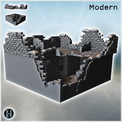 🗺️ Modern urban ruins pack No. 3 - Modern WW2 WW1 World War Diaroma ...