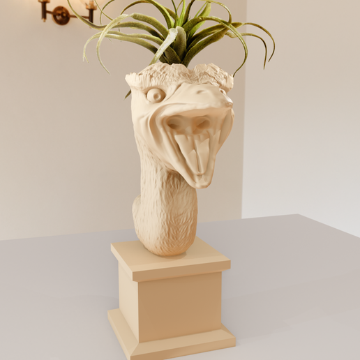 STL file emu screaming bust planter pot flower vase stl 👤 ・Model to ...