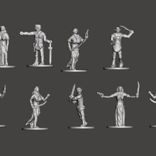 🗡️ Sword and Planet Sci Fi Figures・Free 3D File for ・Cults