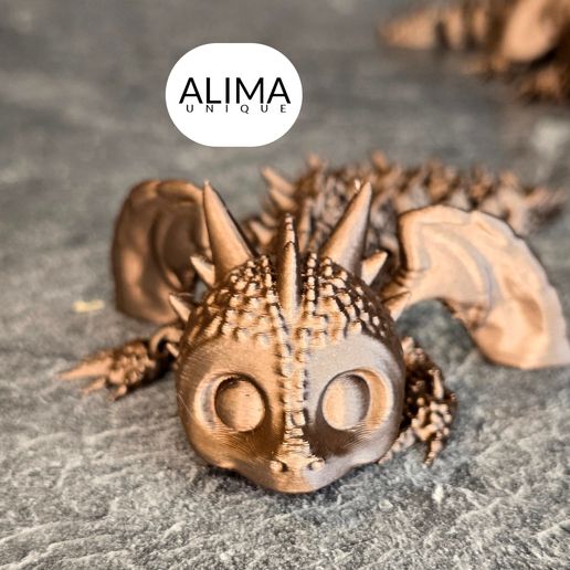 👶 Baby Sand Dragon - articulated・ STL File for 3D printing・Cults