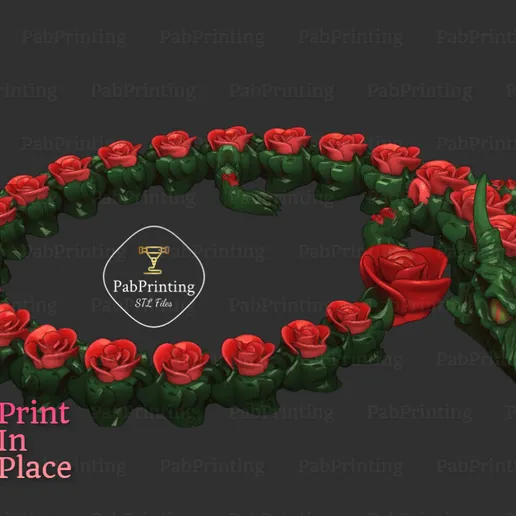 arquivo STL Dragão Flexi Roses - articulado 🐉 ・design de impressão 3D ...