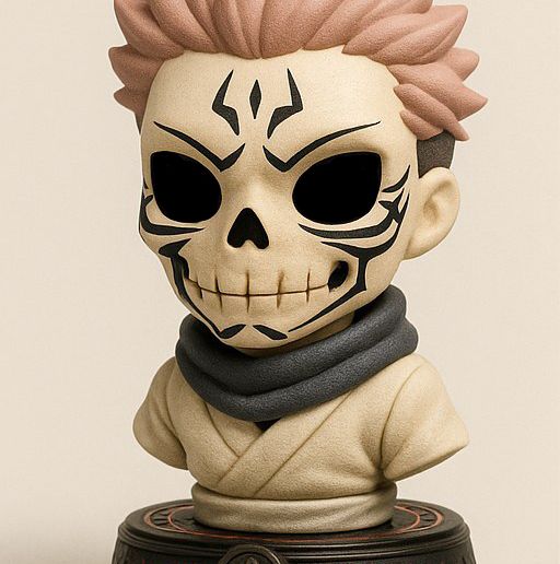 💀 Sukuna Skull Bust・ STL File for 3D printing・Cults