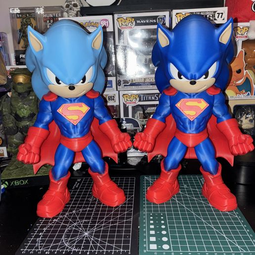 🦸‍♂️ SuperSonic - Sonic × Superman Fan art (no ams-multiparts/3mf)・3D ...