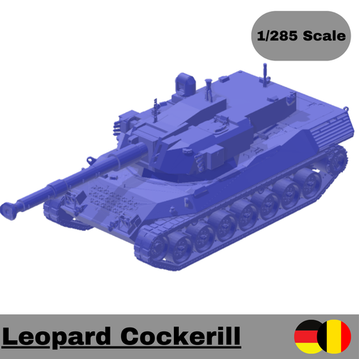 🐆 Leopard Cockerill・ STL File for 3D printing・Cults