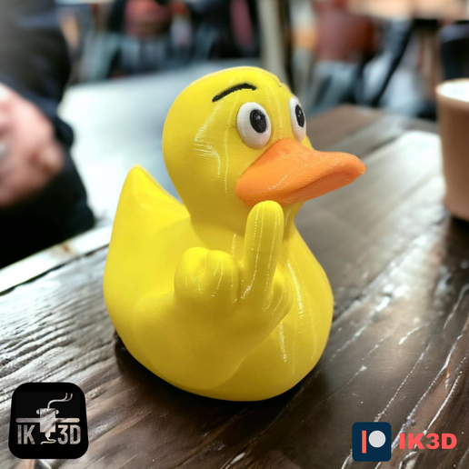 🦆 DUCK YOU - RUBBER DUCK MIDDLE FINGER -NO SUPPORTS・ STL File for 3D ...