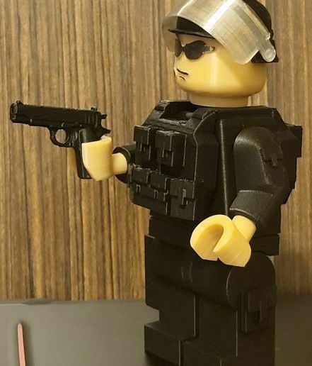 🔫 Lego Type Tactical SWAT Figurine・Free 3D File for ・Cults