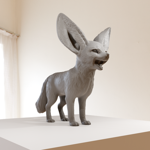 🦊 Fennec fox screaming stl・ STL File for 3D printing・Cults