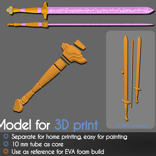 🗡️ The huntrix Rumi sword prop - Kpop Demon Hunters | Inspire cosplay PDF pattern & template ...