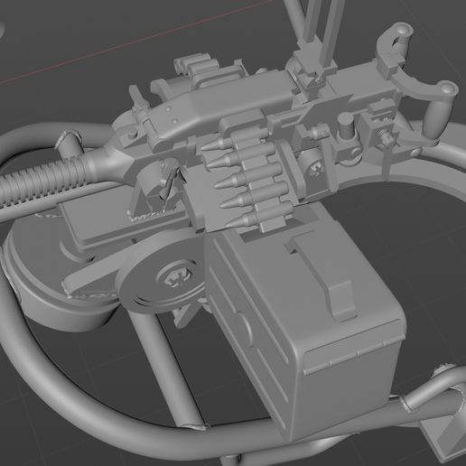 🔫 Digital 3D model of the Soviet DShK machine gun・ OBJ File for 3D ...