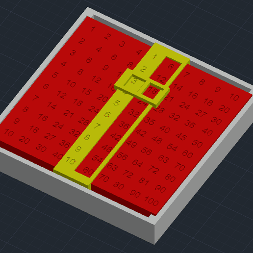 🧑‍🏫 multiplication table・ STL File for 3D printing・Cults