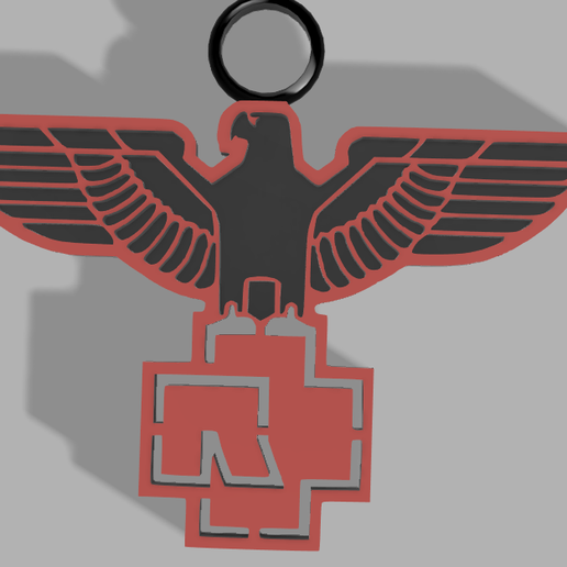 🔑 rammstein logo key ring・Kostenlos STL Datei für 3D-Druck・Cults