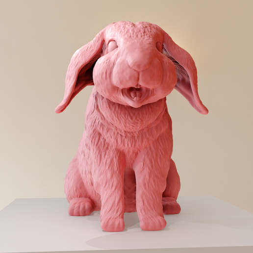 STL file bunny rabbit ears down sitting mouth open stl 🐇 ・Model to ...