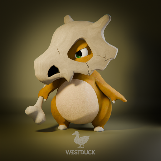 🐉 Cubone - Pokemon・Free STL File for 3D printing・Cults