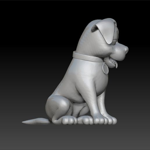 STL file Dog sitting - cute dog - lovely dog 🐕 (OBJ)・3D printable model ...