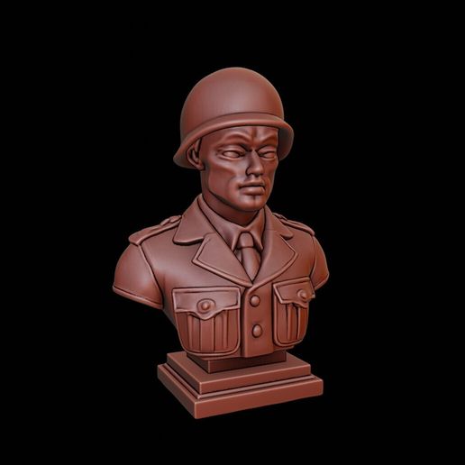 3D file WW2 Soldier Bust 🫡 ・3D printing template to download・Cults