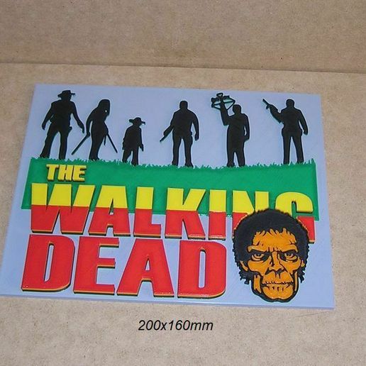 STL file The Walking Dead, poster, sign, signboard, logo, print3d ...