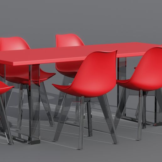 Archivo STL gratis Dining table set 🪑 (OBJ)・Diseño imprimible en 3D ...