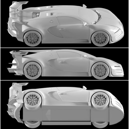 🚗 Bugatti Veyron・ STL File for 3D printing・Cults