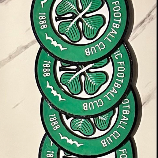 STL file Celtic FC Coaster 🍔 (3MF)・3D printing design to download・Cults