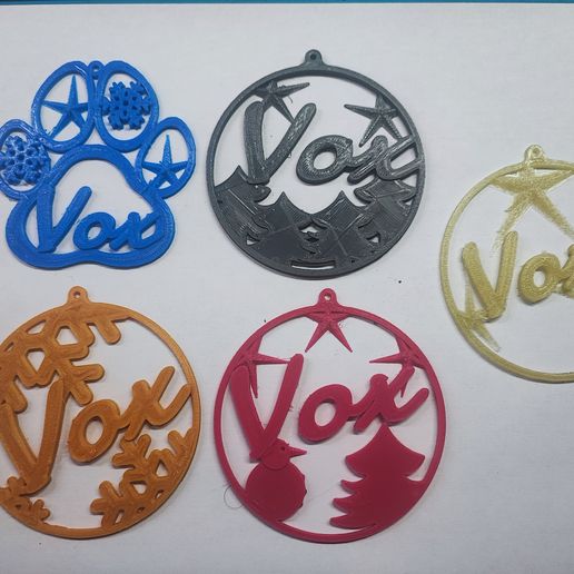 STL file VOX DOG NAME CHRISTMAS DECORATION 🐕 ・3D printing design to ...