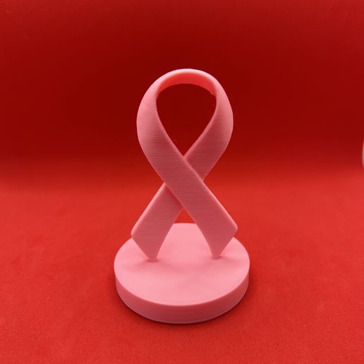 🎀 Pink October ribbon・ 3MF File for 3D printing・Cults