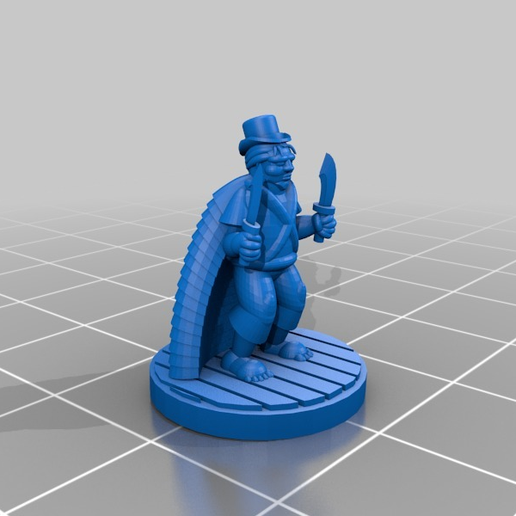 🦊 Silver Fox Halfling Rogue D&D Pathfinder DnD・Free 3D File for ・Cults