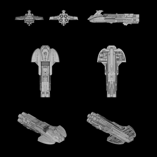 ⭐ Star Trek III Merchantman and redresses: Star Trek starship parts kit ...