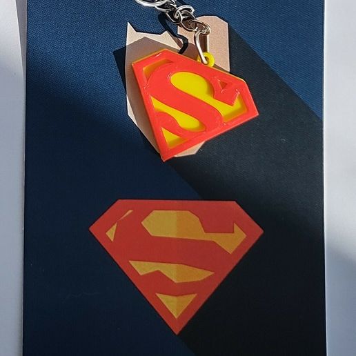 STL file Superman Superhero Key Ring 🦸‍♂️ ・3D printing model to ...