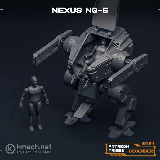 🧑‍ ️ NEXUS mech・ 3D File for 3D printing・Cults