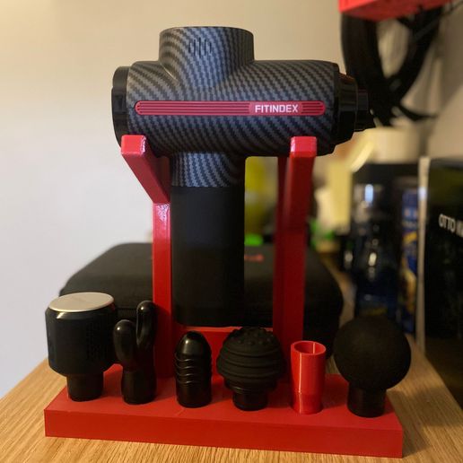 STL file Universal Thera Gun Stand and 6 Tools Holder Massage Gun 🔫 ・3D ...