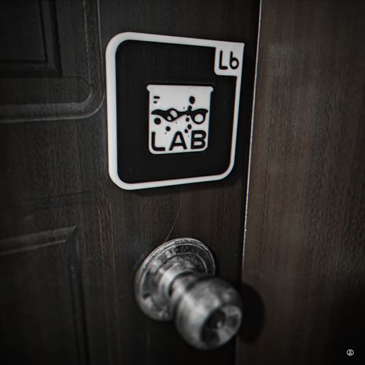 🥼 Bonelab "LAB" icon sign・Free STL File for 3D printing・Cults