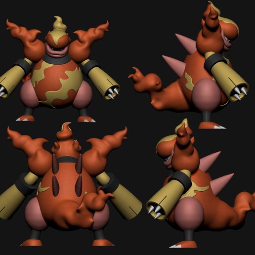 STL file Pokemon - Magmortar with 2 poses 🐉 ・3D print model to download ...