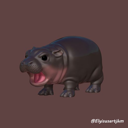 👶 BABY HIPPO, ANGRY MOO DENG・ STL File for 3D printing・Cults