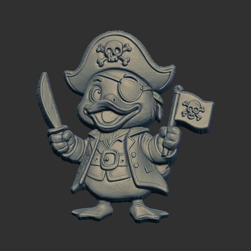 🦆 duck pirate cnc model・ STL File for 3D printing and CNC machining ...
