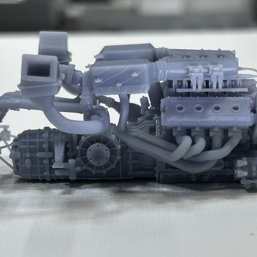 3D printed Ferrari f40 engine • made with Creality Halot One Plus・Cults