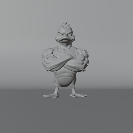 🦆 Muscular Duck・ OBJ File for 3D printing・Cults